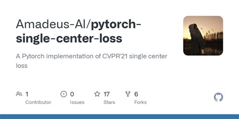 github amadeus ai pytorch single center loss a pytorch