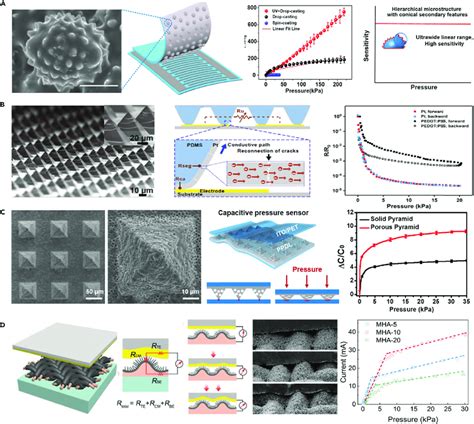Flexible Pressure Sensors With Multiple Microstructures A Sem Image Download Scientific