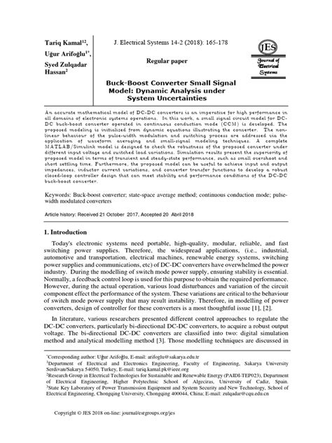 buck boost converter small signal model pdf electrical network