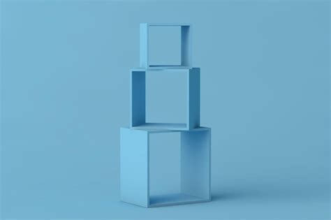 Premium Photo Blue Cubes