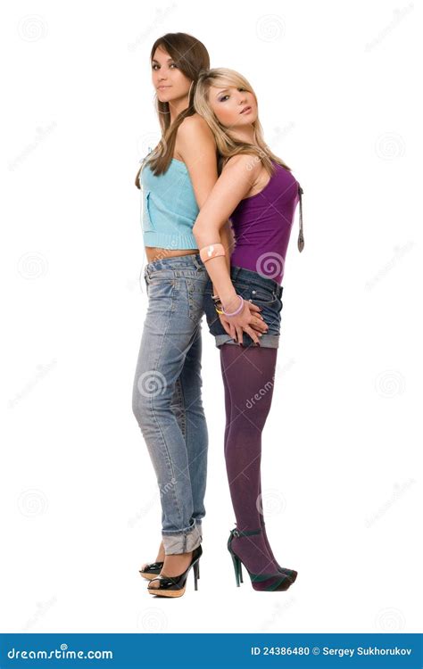 Zwei Sch Ne Junge M Dchen Stockfoto Bild Von M Dchen