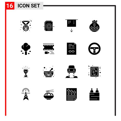 Set Of 16 Modern Ui Icons Symbols Signs For Forest Festival Atm Pongal Sand Editable Vector