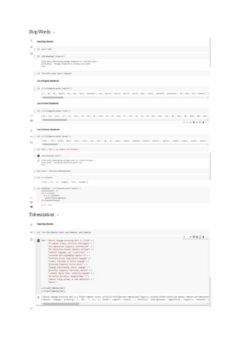 Stop Words Output Of Stop Word Program Computer Engineering Stopwords Tokenization