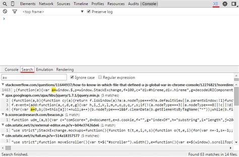 Javascript How To Know In Which File That Defined A Js Global Var In Chrome Console Stack