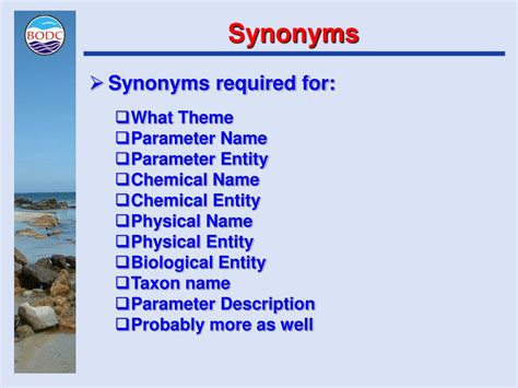 Ppt The Bodc Parameter Markup And Usage Vocabulary Semantic Model