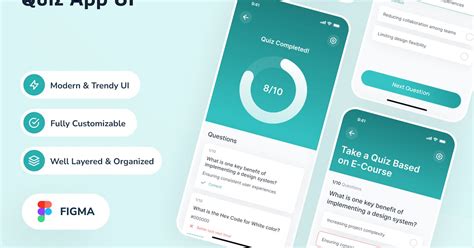 Temto Quiz App Ui Ux And Ui Kits Ft Quiz And Elearning Envato Elements
