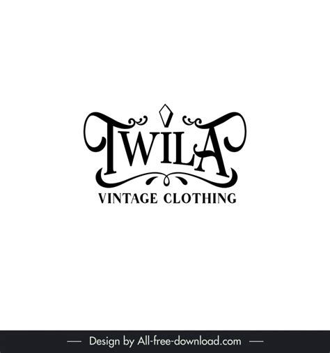 Twila Clothing Logo Classical Calligraphy Design Vectors Images Graphic Art Designs In Editable