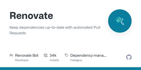 Renovate GitHub Marketplace GitHub
