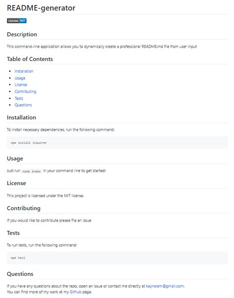 GitHub Kaynalem README Generator