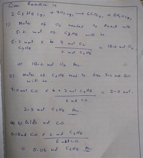 [solved] Use The Balanced Equation For The Incomplete Combustion Of