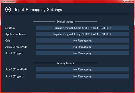 Bug Report Keyboard Remapping Isn T Saved Issue Matzman OpenVR InputEmulator GitHub