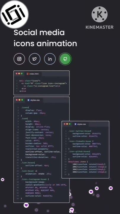 Social Media Icons Animation Using Css Dev Area Shorts Youtube