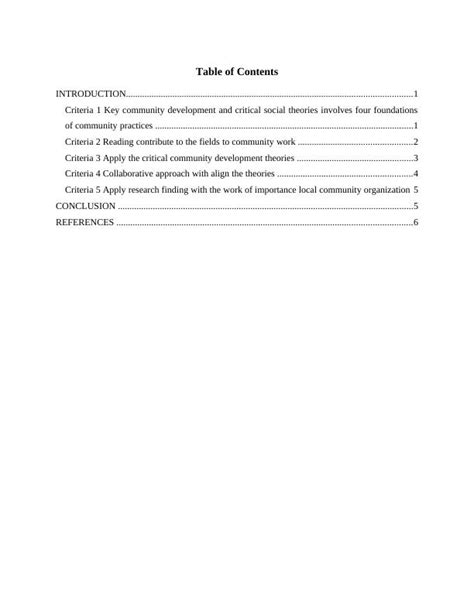 Community Development Assignment Doc