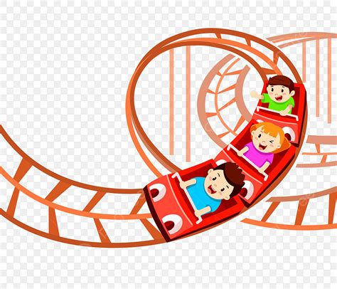 롤러 코스터 키즈 놀이 도시 엔터테인먼트 빌딩 롤러 코스터 Png 일러스트 및 Psd 이미지 무료 다운로드 Pngtree