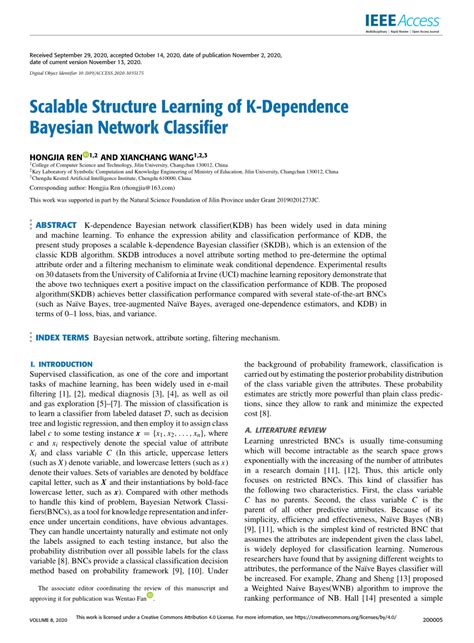 Pdf Scalable Structure Learning Of K Dependence Bayesian Network Classifier