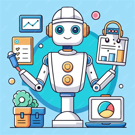 Smart Robot Vector Illustration Premium Ai Generated Vector