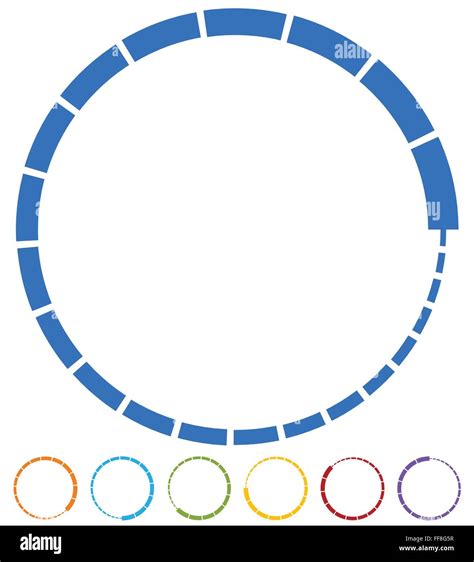 Preloader Buffer Symbol Elements Circular Progress Indicators Stock