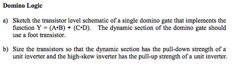 Solved Sketch The Transistor Level Schematic Of A Single Chegg Com