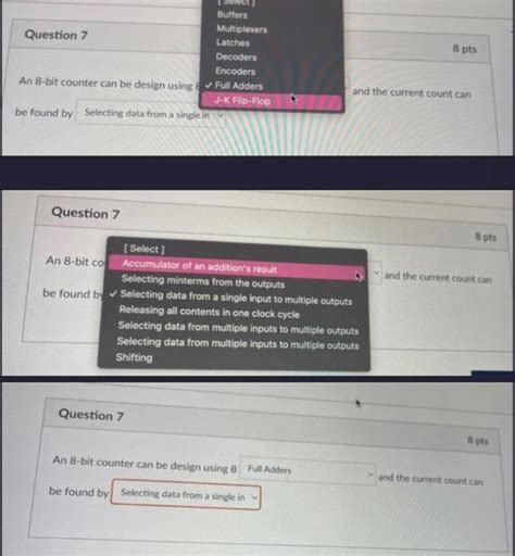 Solved Question 7 An 8 Bit Cc And The Current Count Can Be