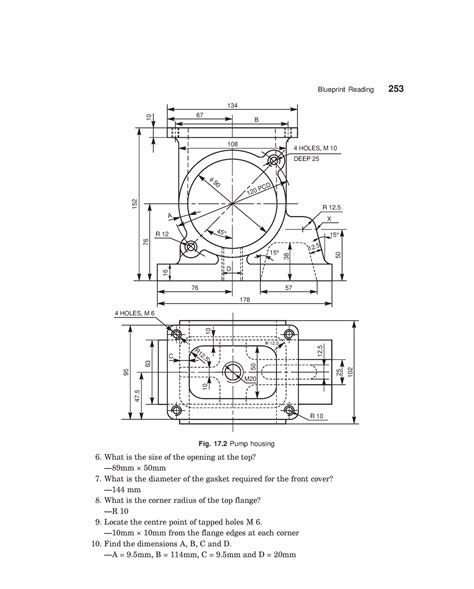 Machine Drawing 7 Complete Notes On Blueprint Reading Blueprint Reading 253 15 38 57 R 12