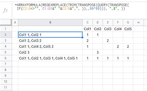 If Statement How To Collect Data And Headers For Non Blank Cells In A Row In Sheets Stack