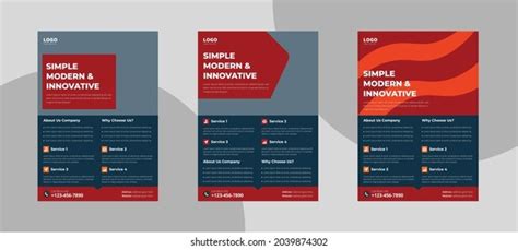 Brochure Template Layout Design Corporate Business Stock Vector Royalty Free 2261119611