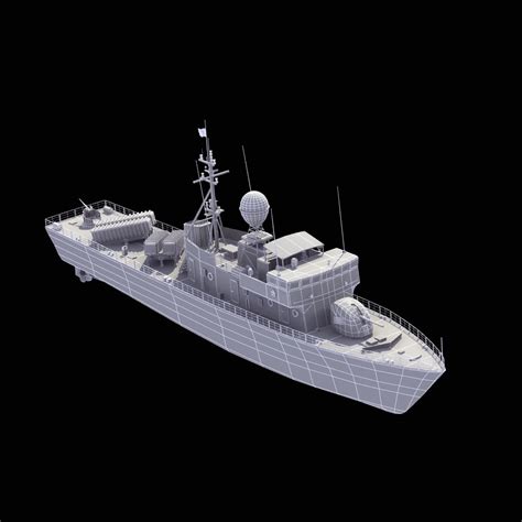 Mandau Class Gunboat 3d Model 149 Max X Wrl Obj Ma Flt Fbx Dwg Dae 3ds 3dm Free3d