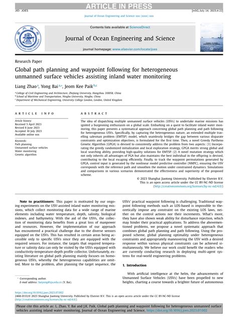 Pdf Global Path Planning And Waypoint Following For Heterogeneous