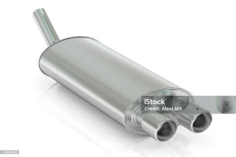 자동차 배기 파이프 3d 렌더링 배기관에 대한 스톡 사진 및 기타 이미지 배기관 순서 차 Istock