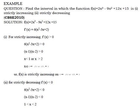 Cbse Class 12 Mathematics Application Of Derivative Notes