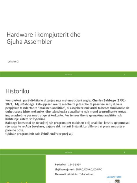 Leksion 2 Hardware Dhe Gjuha Assembler Pdf