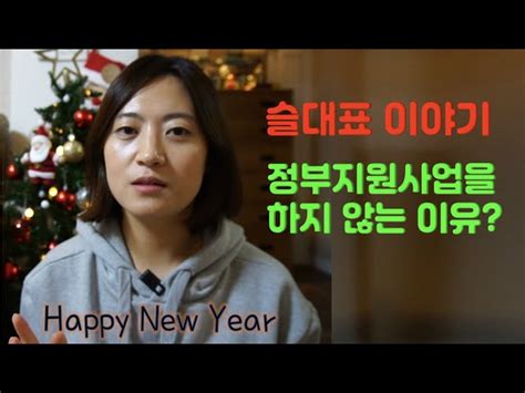 슬대표의 정부지원사업에 대한 이야기