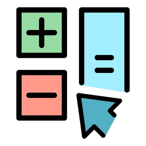 Premium Vector Basic Calculator Icon Outline Basic Calculator Vector Icon Color Flat Isolated