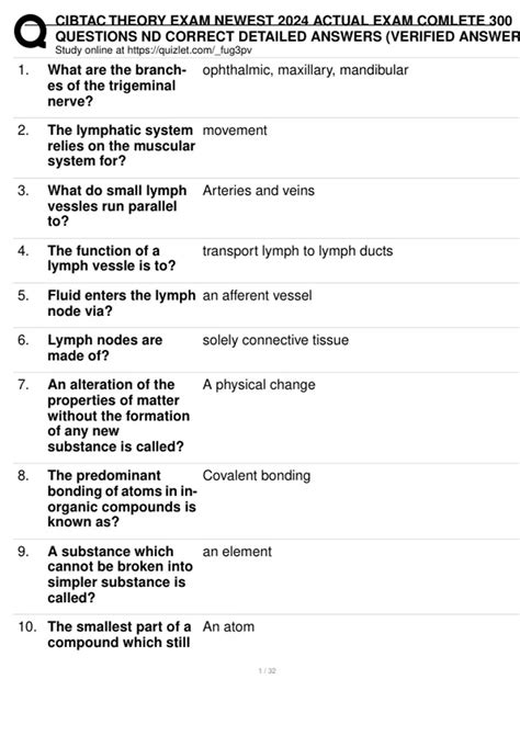 Cibtac Theory Exam Newest 2024 Actual Exam Comlete 300 Questions Nd