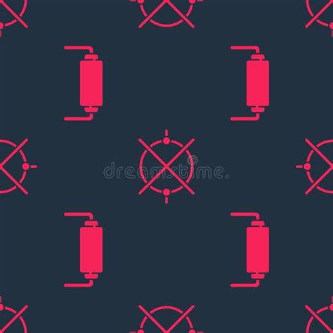 Set Resistor Electricity And Electric Circuit Scheme On Seamless Pattern Vector Stock Vector