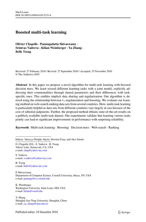Pdf Boosted Multi Task Learning