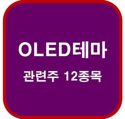 Oled 테마 관련주 12종목 한국 기업이 이끄는 디스플레이 혁신