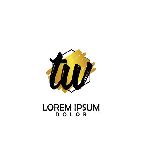 TW Initial Brush In Circle Frame Template Design 29747686 Vector Art At Vecteezy