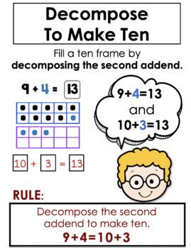 Addition Subtraction To Task Cards Center Decomposing To Add Teen Numbers