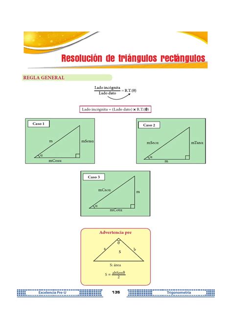 Resolucion De Triangulos Rectangulos Pdf Triángulo Trigonometría