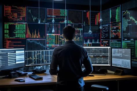 Analyzing Stock Market Charts Premium Ai Generated Image