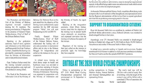 Eritrea Profile 26 September 2020 Eritrea Ministry Of Information