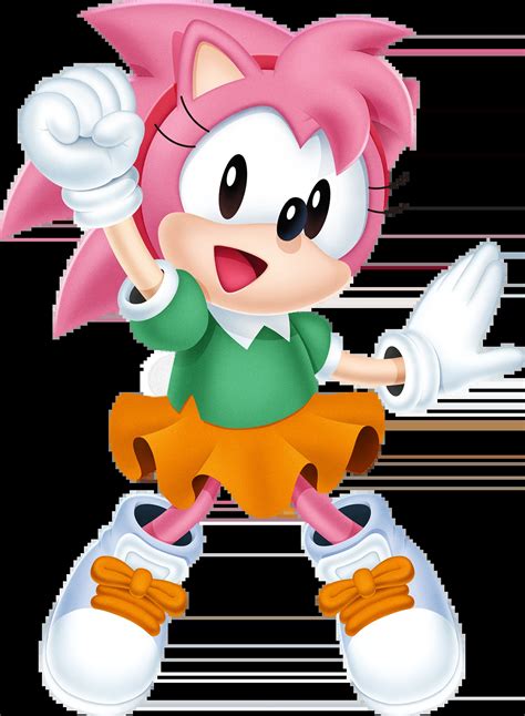 Classic Amy Rose And Classic Sonic