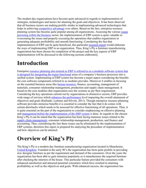 Erp Implementation Of Strategies