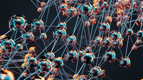 3d render illustration plexus structure evolving in organic motion