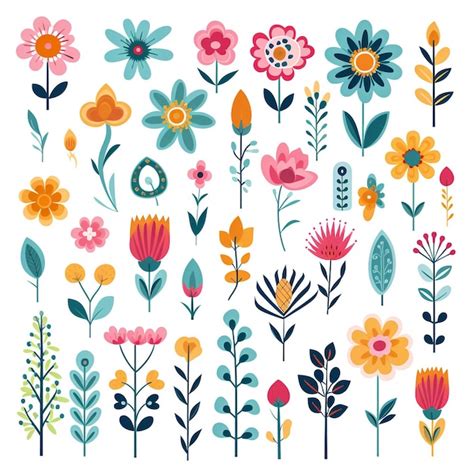 Premium Ai Image Flower Pattern Art Illustration Design