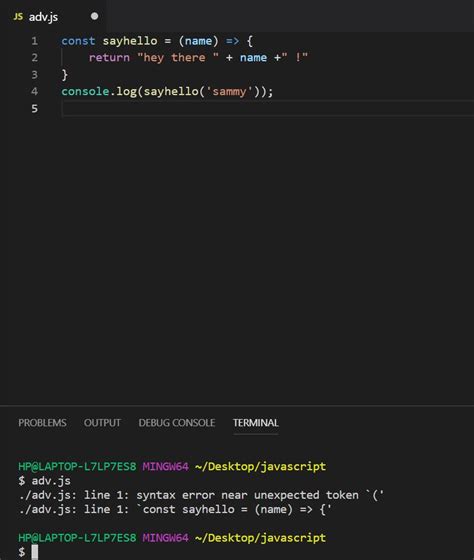 Syntax Cant Run My Javascript Code Directly On System Stack Overflow