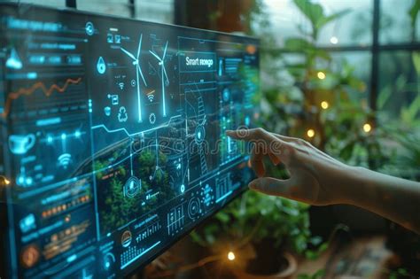 Futuristic Smart Grid Control Panel With Renewable Energy Interface