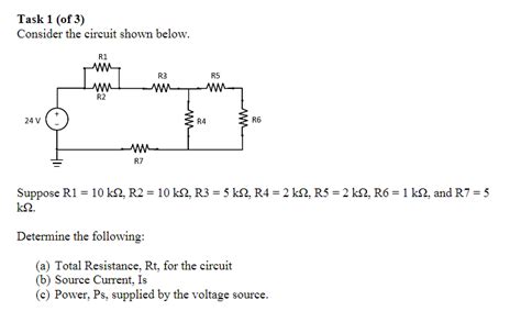 Solved Task Of Consider The Circuit Shown Below Chegg