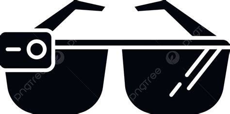 Black Smart Glasses With Ar Technology Wearable Computer Vector Small